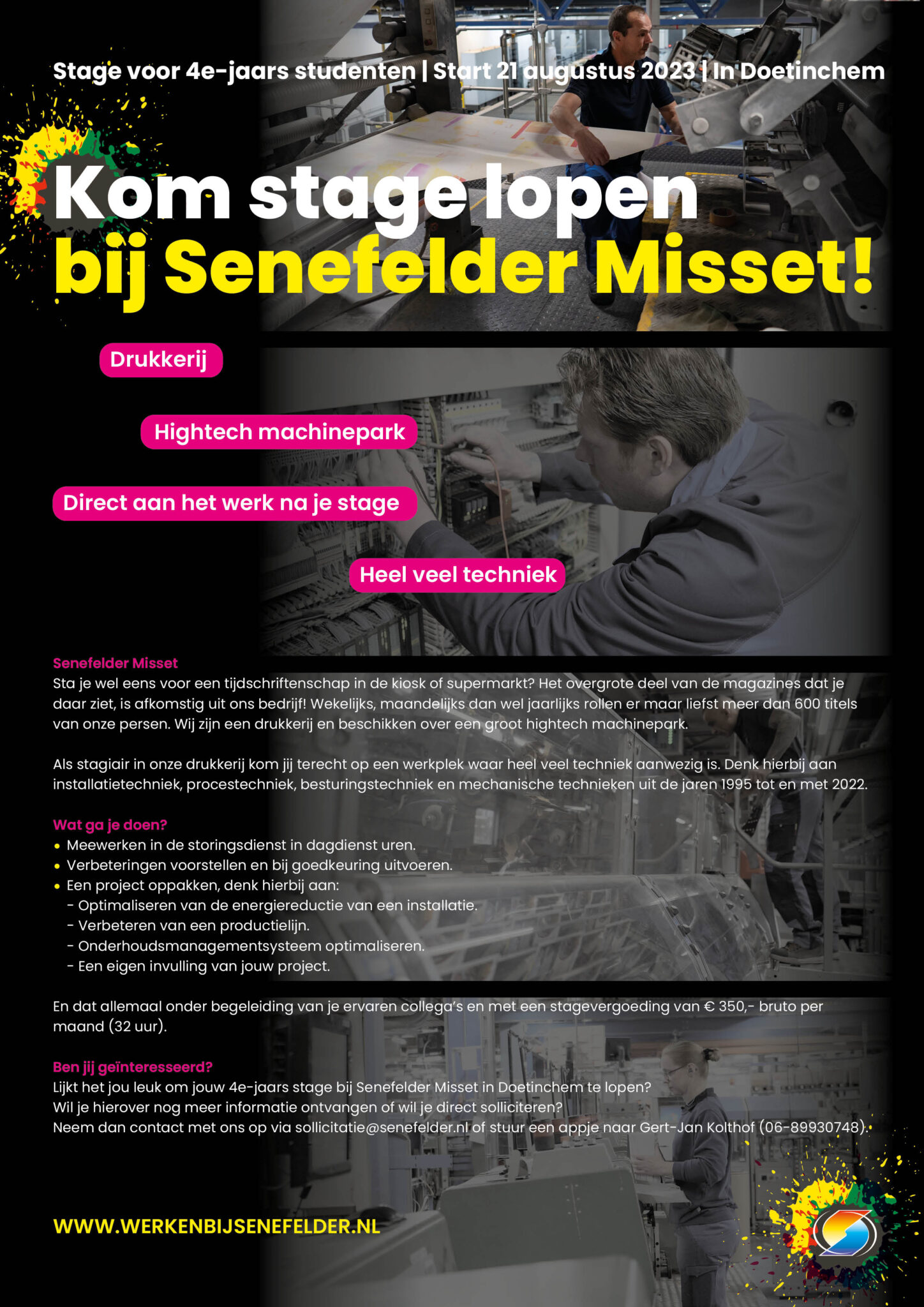 Stage Senefelder Misset | Stage lopen Doetinchem